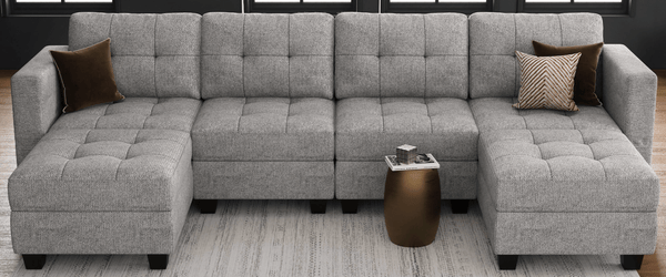Belffin Durable Weave Modular Sofas | High-Quality Weave Sectionals