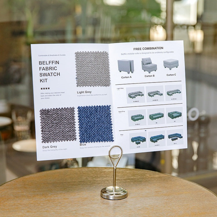 Belffin Modular Sofa - Weave Fabric Swatch Kit